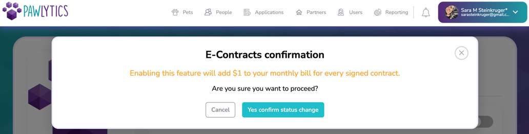 How to create e-contracts in Pawlytics